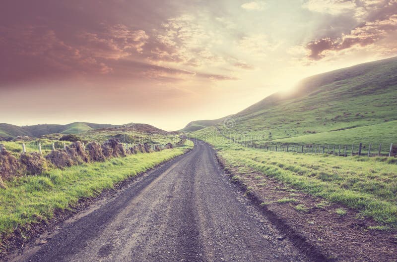 Road in field stock image. Image of journey, pavement - 5406497