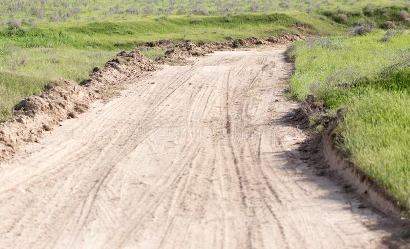 Road in a field stock image. Image of weather, bright - 108303915