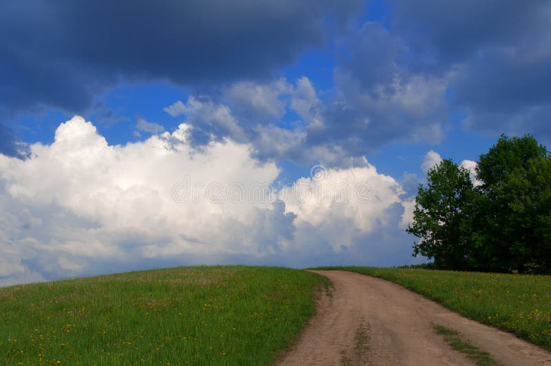 Field road stock image. Image of direction, meadow, oats - 33244907