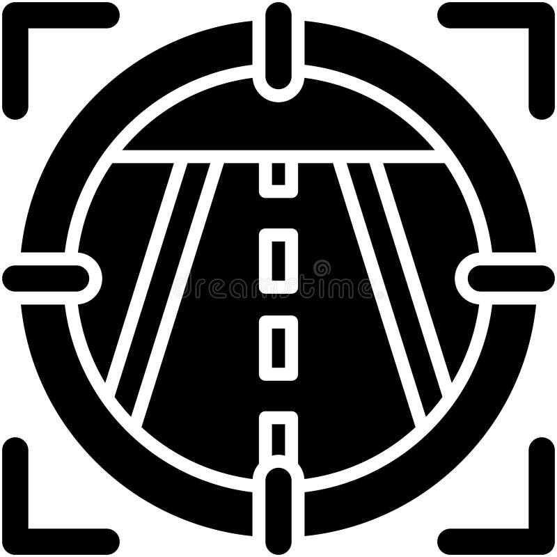 Road Focus Icon, Car Accident and Safety Related Vector Stock Vector ...