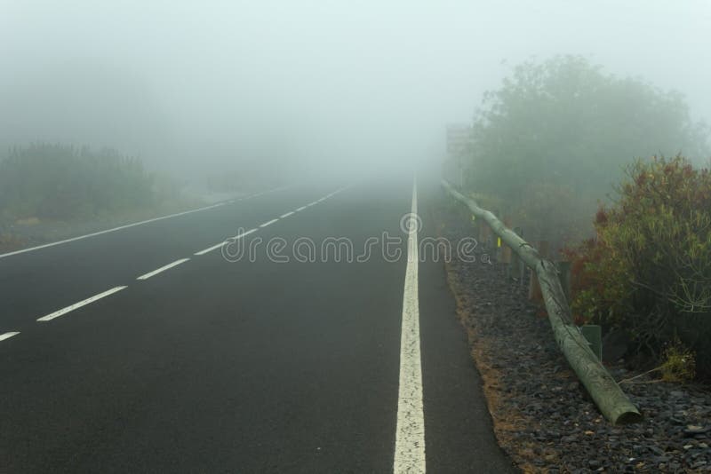 The road in the fog. stock image. Image of road, life - 55744935