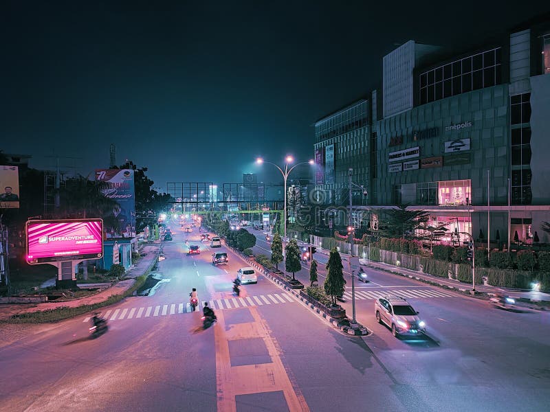The Road in Front of the Ska Mall City of Pekanbaru Editorial Image ...