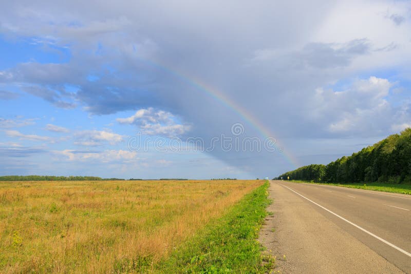 The Road Going Away is a View from the Roadside Stock Image - Image of ...