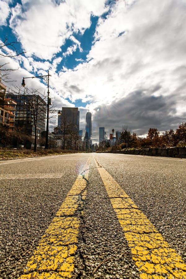 Road Going into the City stock photo. Image of city, road - 17818788