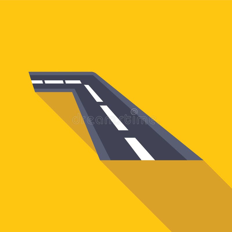 Road Going Downward Disappearing from View Ending Abruptly Stock Vector ...