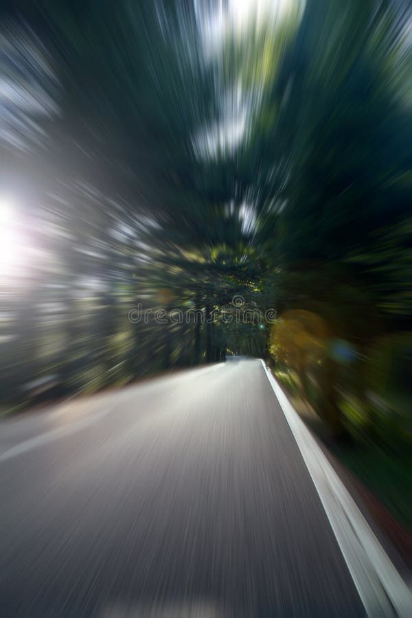 Fast moving car on road stock image. Image of automobile - 36010277