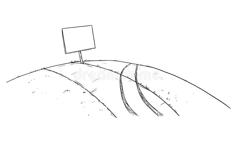 Road Going Forward and Your Way , Vector Cartoon Illustration Stock ...