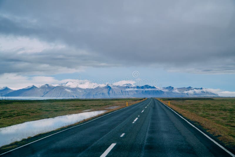 The Road Going Over the Horizon. Stock Image - Image of landscape ...
