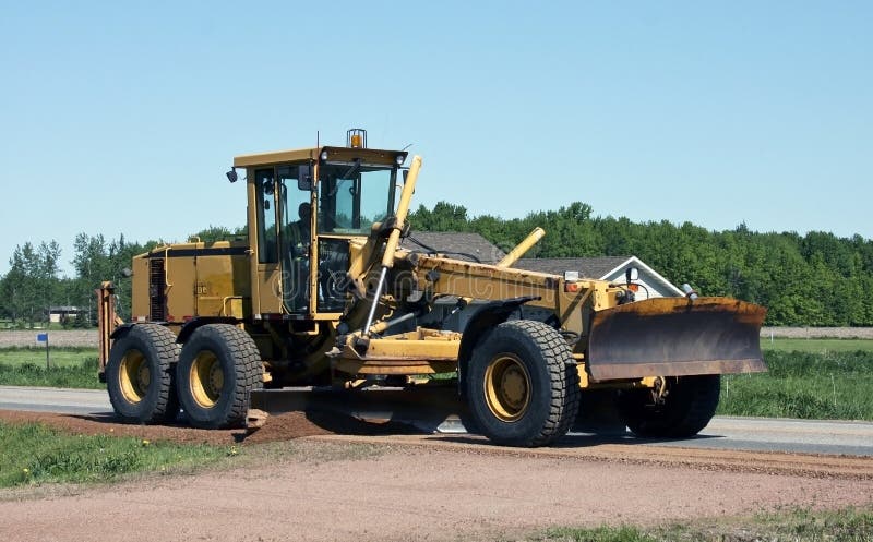 Road grader stock photo. Image of construction, machine - 25077084