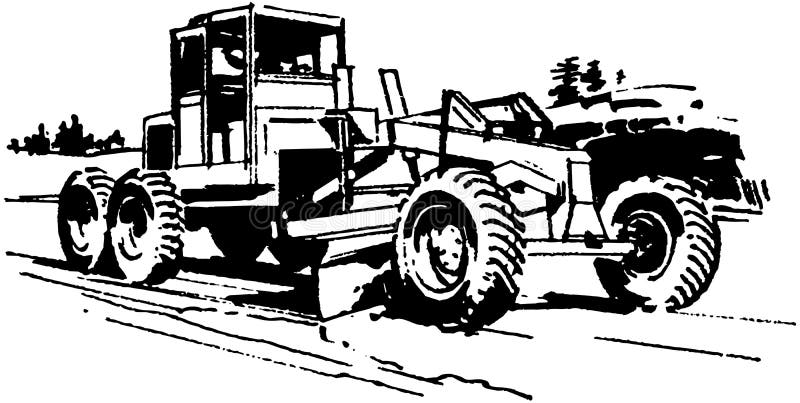 Road Grader stock vector. Illustration of advert, trucks - 42095729