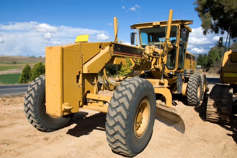 A Road Grader stock image. Image of grader, road, machine - 4946197