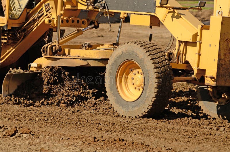 Road Grader stock photo. Image of earthmover, yellow - 57238196