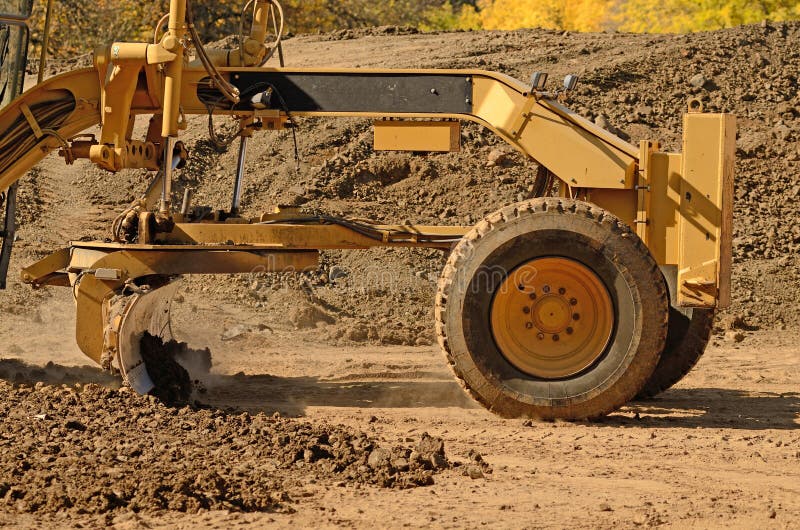 Road Grader stock image. Image of equipment, tractor - 57555083