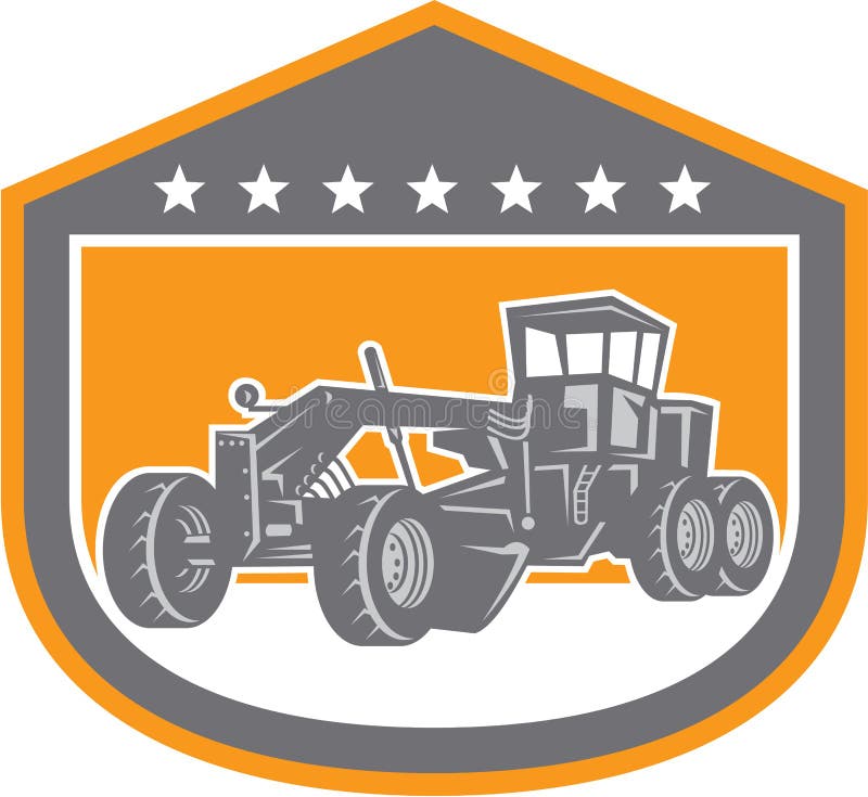 Road Grader Machine Icon, Cartoon Style Stock Vector - Illustration of ...