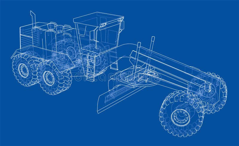 Road grader. Vector stock vector. Illustration of excavator - 107818800