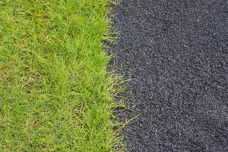 Road and grass stock image. Image of landscaping, meadow - 14636125