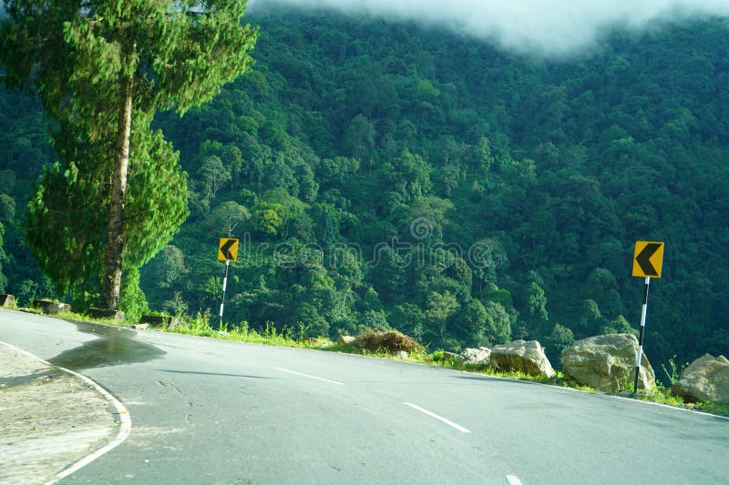 Road and Greenery Nature of Himalayan Range Village 6 Stock Image ...