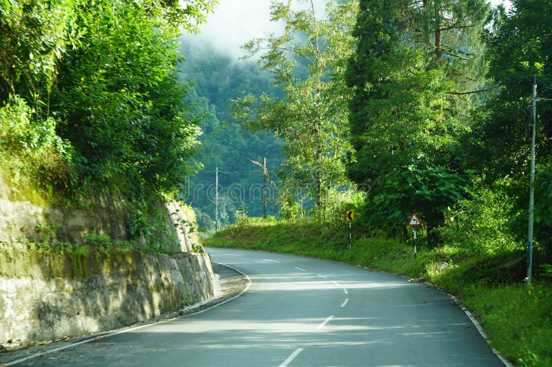 Road and Greenery Nature of Himalayan Range Village 5 Stock Photo ...