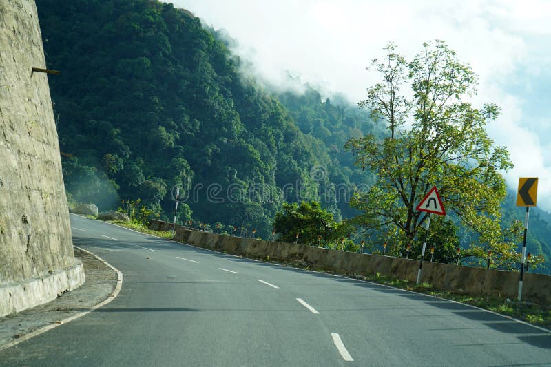 Road and Greenery Nature of Himalayan Range Village Stock Image - Image ...