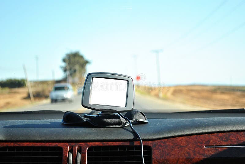 GPS stock image. Image of windshield, highway, positioning - 5009377