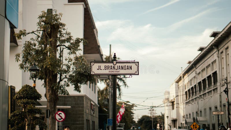 This is a Road Guide in the City of Surabaya Editorial Image - Image of ...