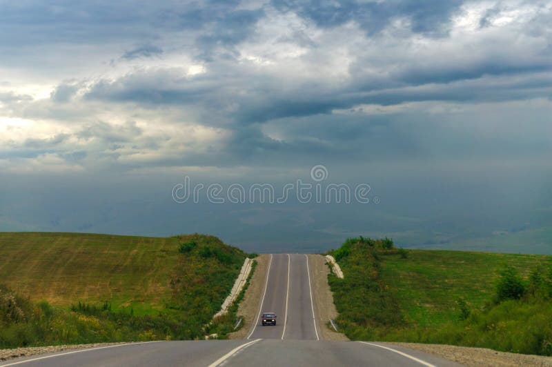 The road has no end stock image. Image of motion, cloudy - 100076165