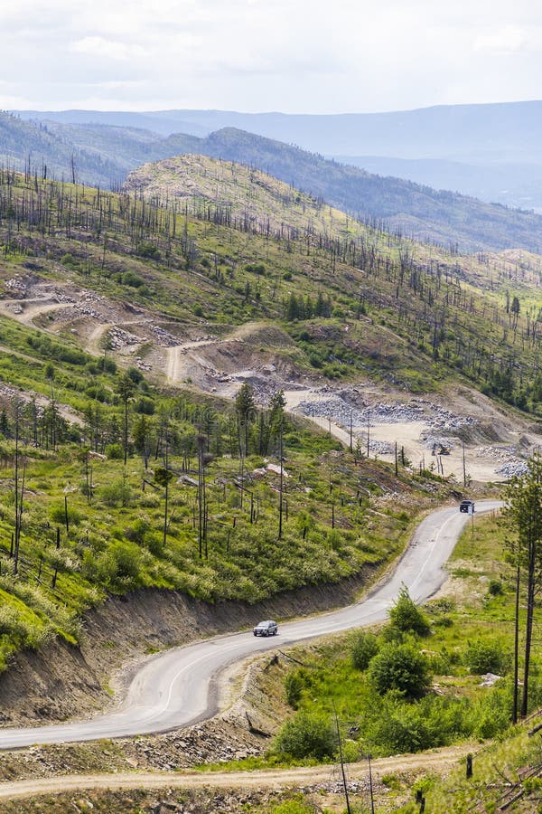 Road on a High Mountain Terrain of Canada Stock Photo - Image of canada ...
