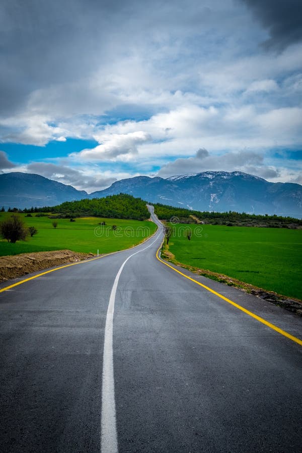 Road stock photo. Image of double, nature, view, green - 88255360