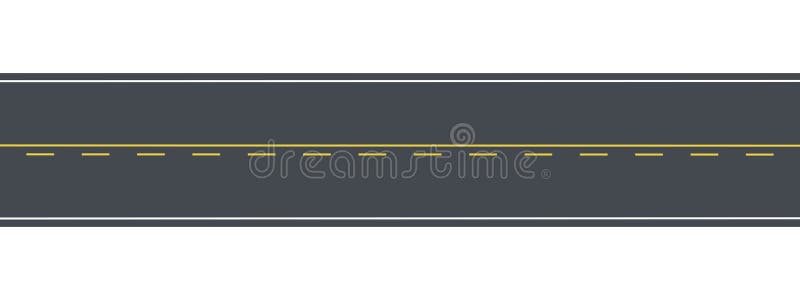 Road Highway Top View Elements Isolated on White Background. Vector ...