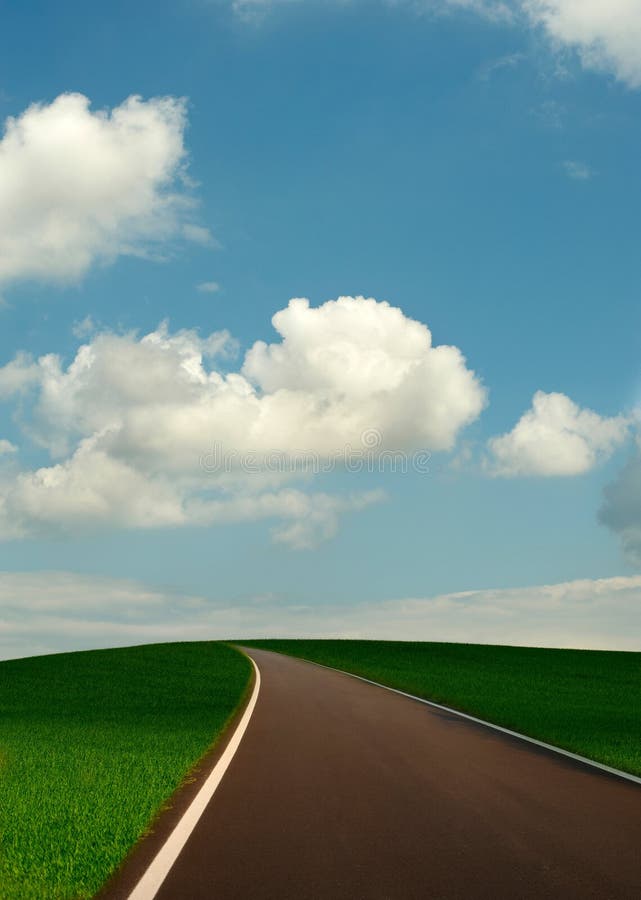 Road on the hill stock image. Image of environment, direction - 11078245