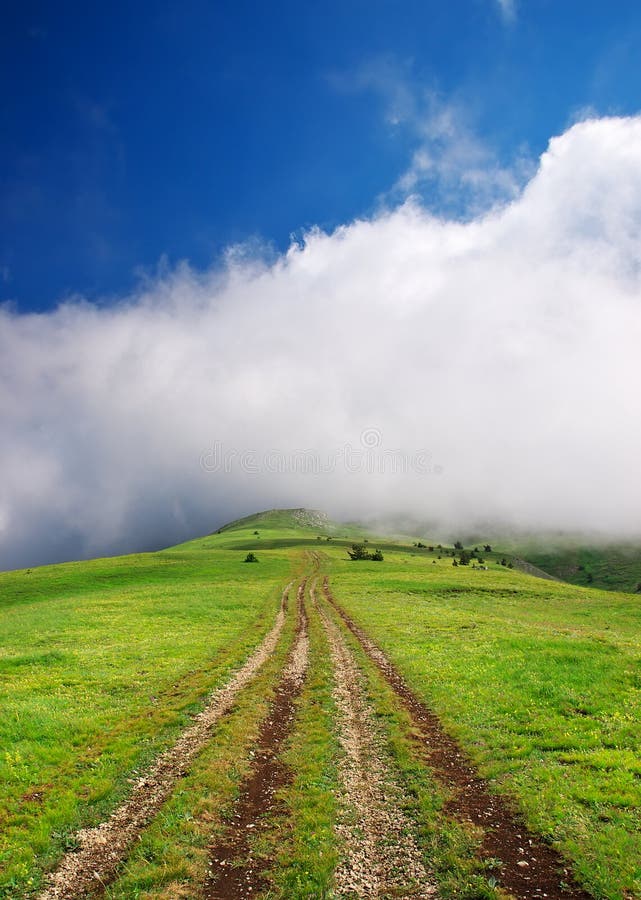 Road on hill stock photo. Image of grass, harmony, field - 14965500