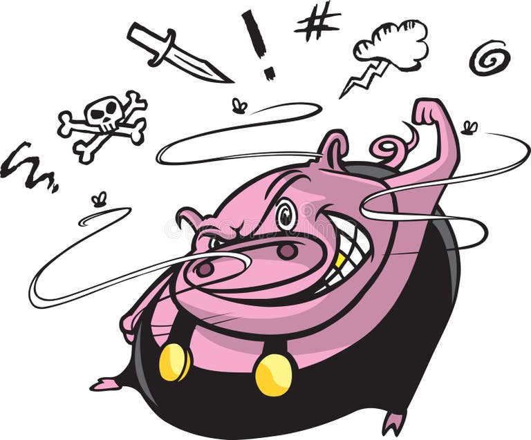 Road Hog stock vector. Illustration of angry, fist, stink - 10781411