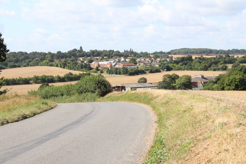 Road Houses on Greenfield stock image. Image of nature - 136150945