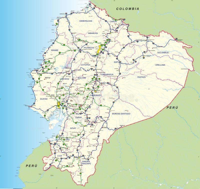 Mapa Vial Del Ecuador