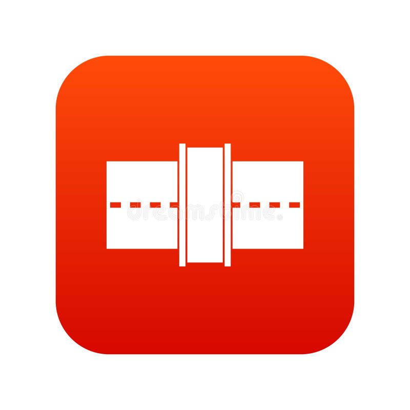 Road icon digital red stock vector. Illustration of street - 104653656