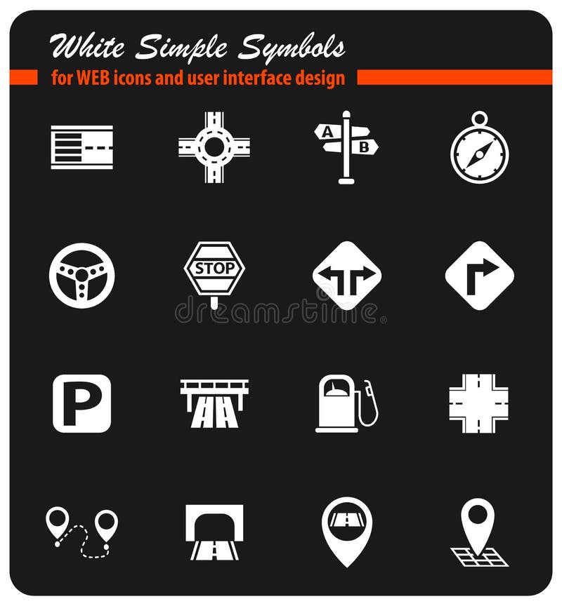 Road icon set stock vector. Illustration of icon, vector - 88017862