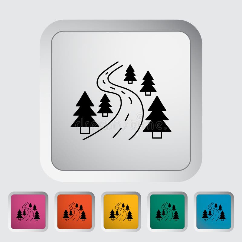 Road icon stock vector. Illustration of highway, journey - 90295950