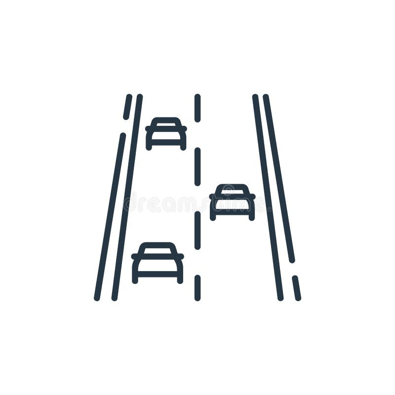 Road Icon Vector from Public Transportation Concept. Thin Line ...