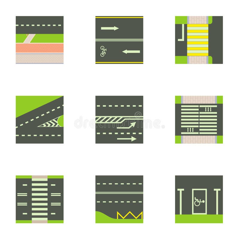 Road Pathway Highway Icons Speed Drive Track Stock Illustrations – 268 ...