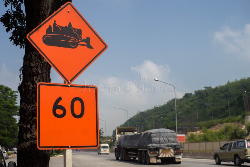 Road improvements sign stock image. Image of signs, danger - 183018547