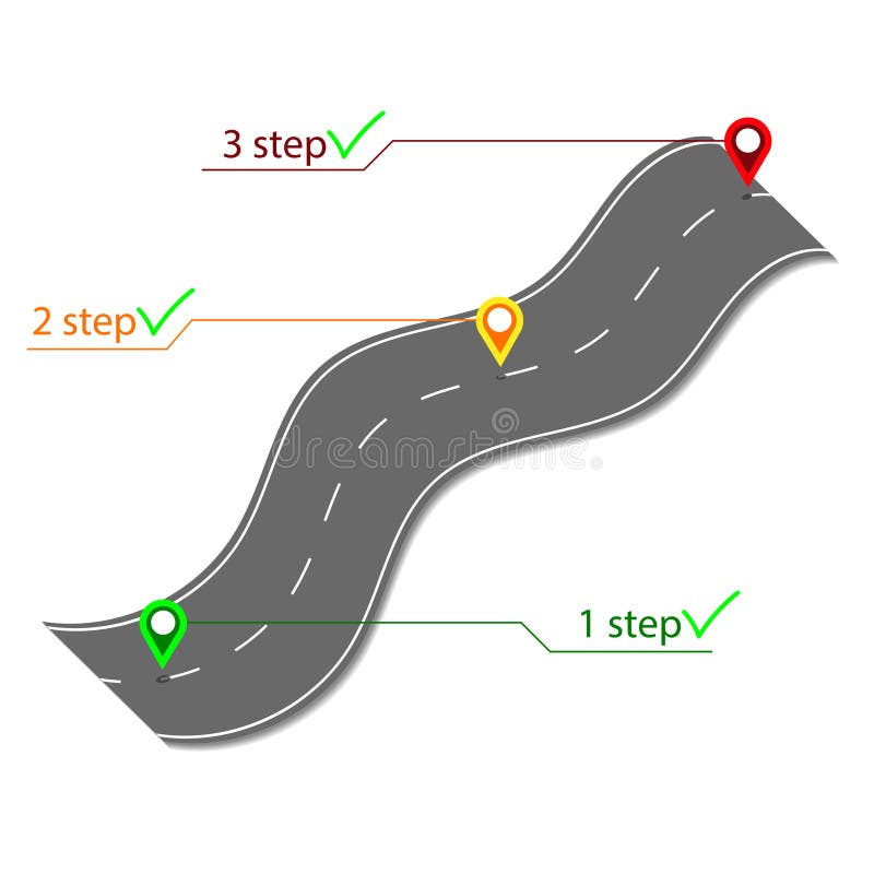 Road infographic stock vector. Illustration of colorful - 60623318