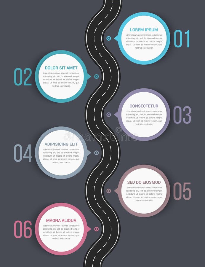 Road Infographics stock vector. Illustration of direction - 77465203