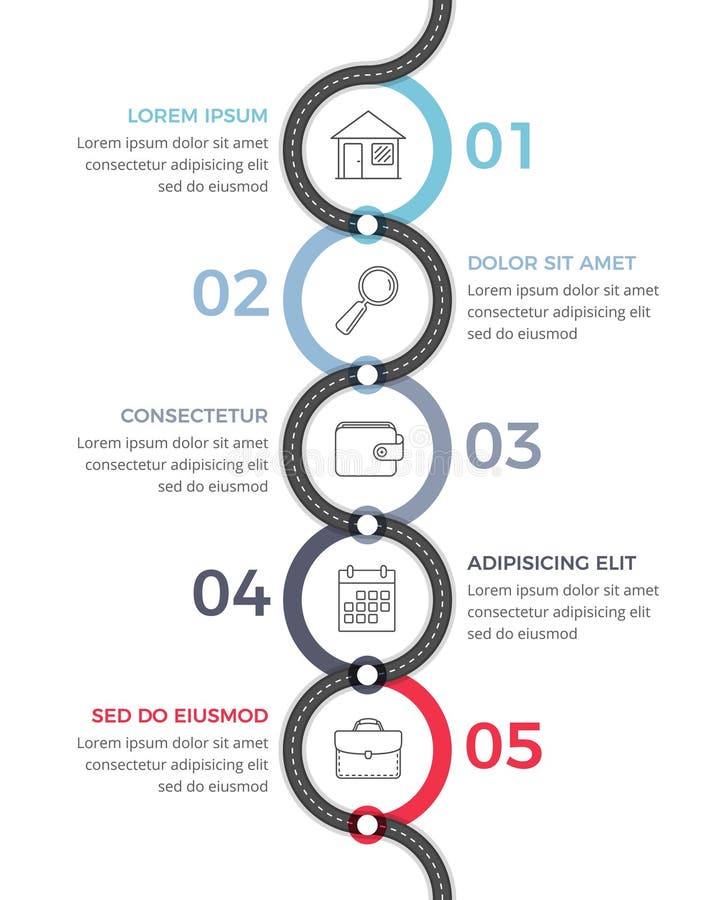 Road Infographics stock vector. Illustration of infograph - 270822549