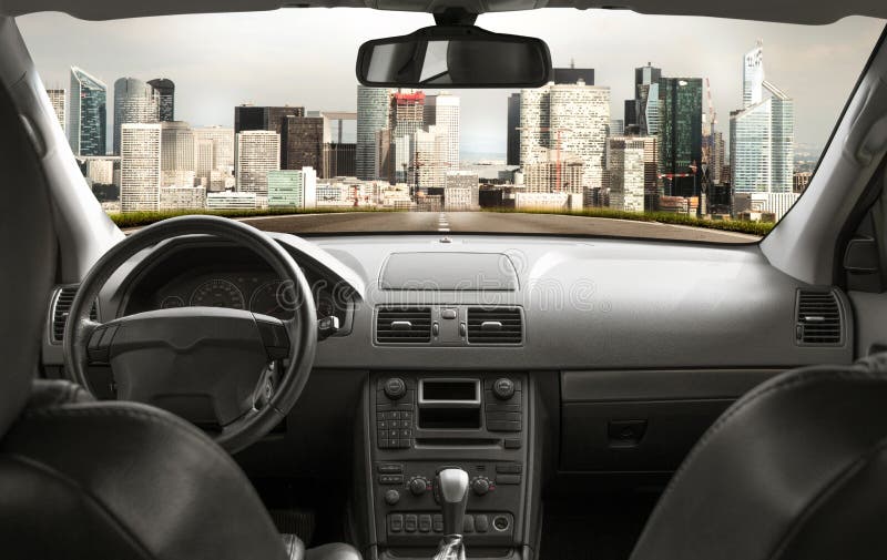 Road from inside the car stock image. Image of conceptual - 96967637