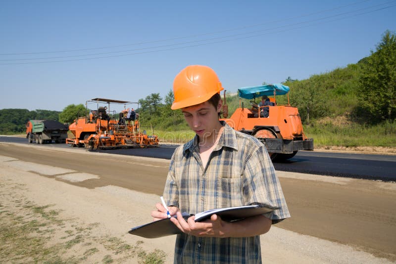 Road construction flagger editorial photo. Image of woman - 58674156