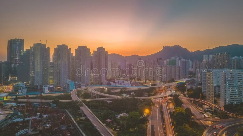 Road Interchange or Highway Intersection, Choi Hung May 28 2023 Stock Image - Image of road ...