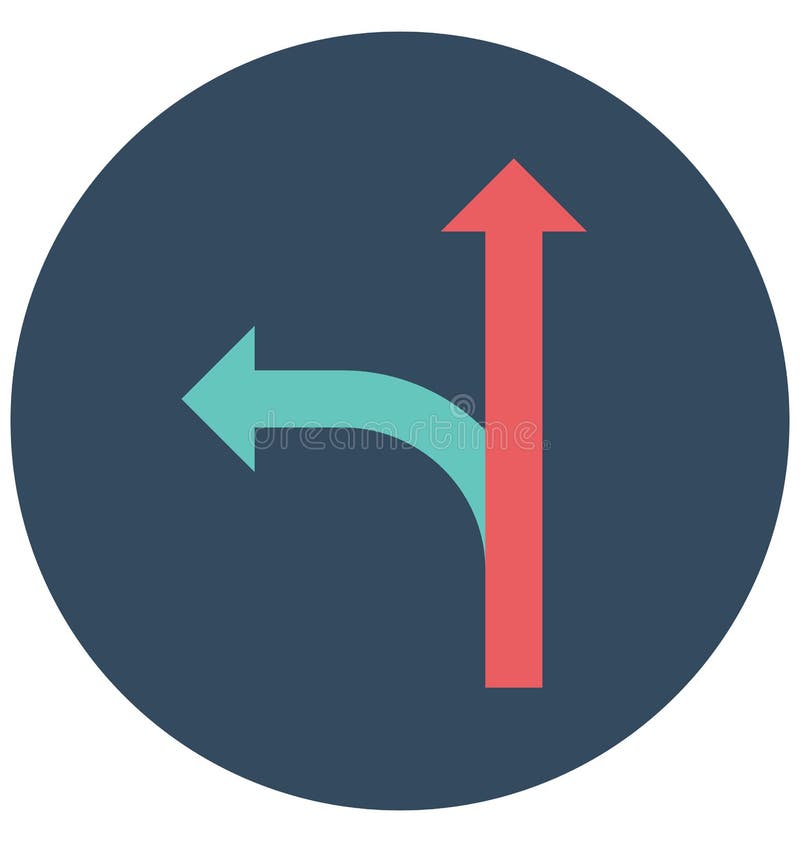 Two Color Intersection Vector Icon From Geometric Figure Concept ...