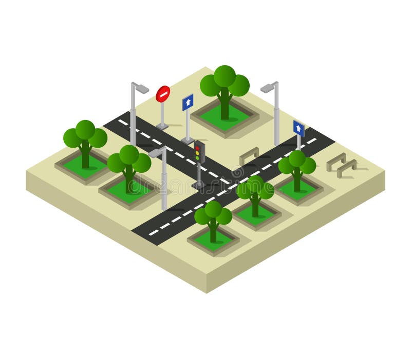 Road Intersection Stock Illustrations – 10,021 Road Intersection Stock ...