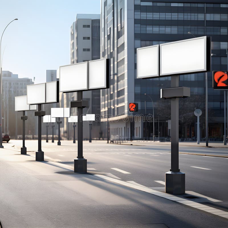 Road Intersections Equipped with Visible and Reliable Signposts Stock ...
