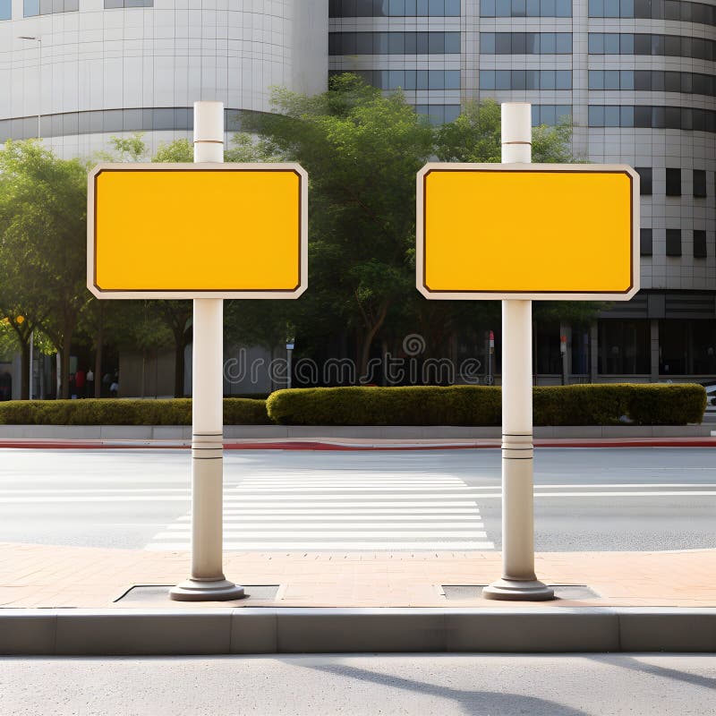 Road Intersections Equipped with Visible and Reliable Signposts Stock ...
